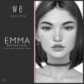 Second Life Marketplace - [DEMO][ west end ] - Emma - BOM Face Moles ...